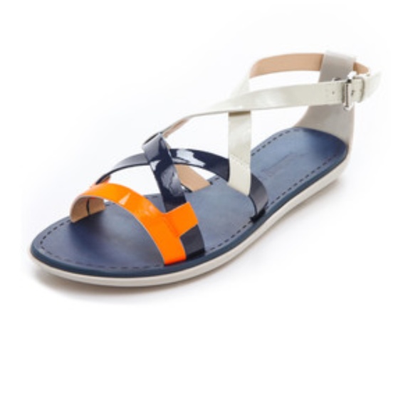 Shoes | Luxury Rebel Shoes Swing Colorblock Flat Sandals | Poshmark